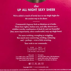 Commando | Accessories | Commando Up All Night Sexy Sheer Thigh Highs ...